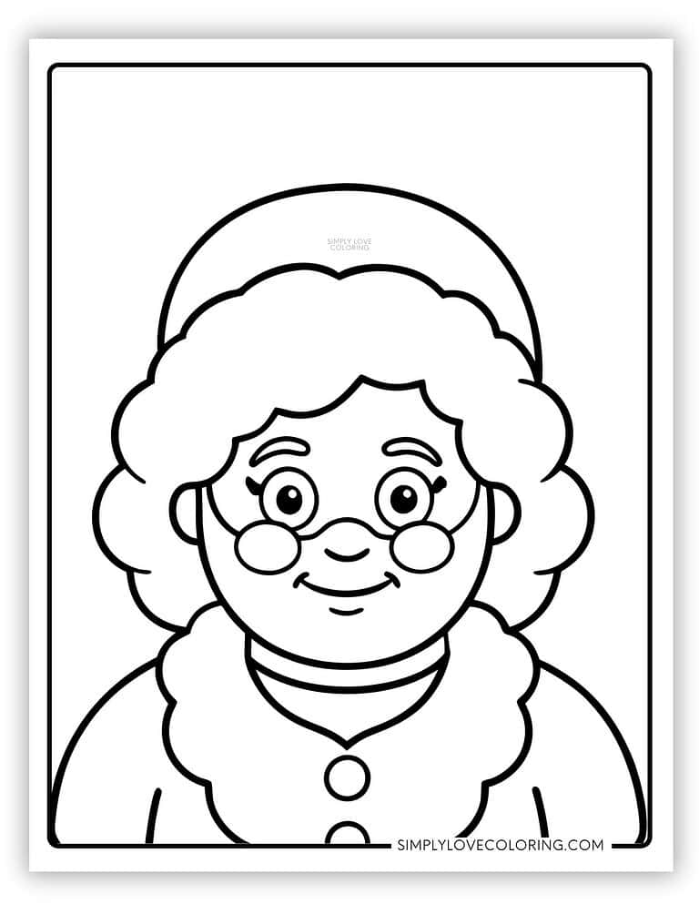 Mrs Claus Coloring Pages (Free PDF Printables) - Simply Love Coloring