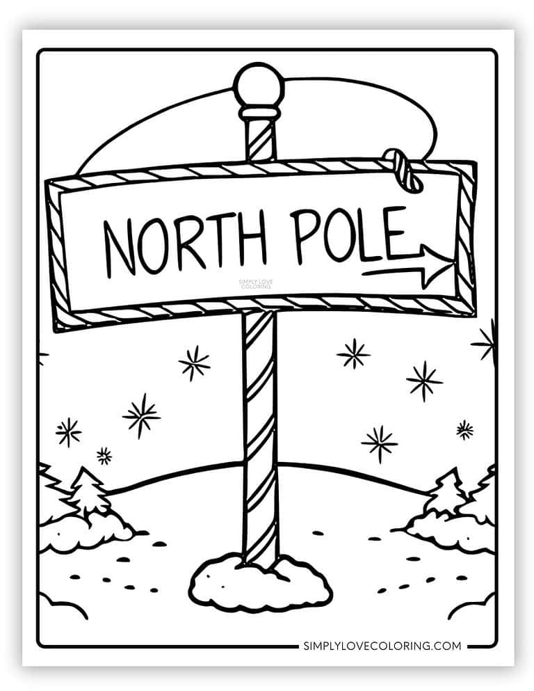 North Pole Coloring Pages (Free PDF Printables) - Simply Love Coloring