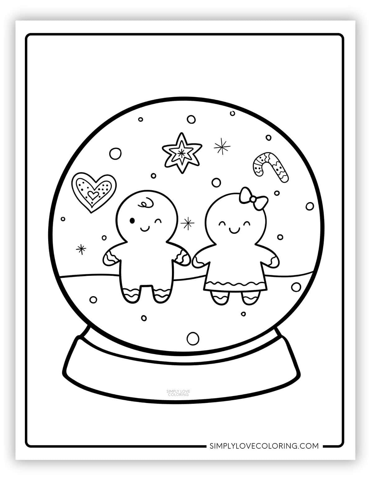 Snow Globe Coloring Pages (Free PDF Printables) - Simply Love Coloring