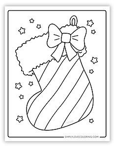 Christmas Stocking Coloring Pages (Free PDF Printables) - Simply Love ...