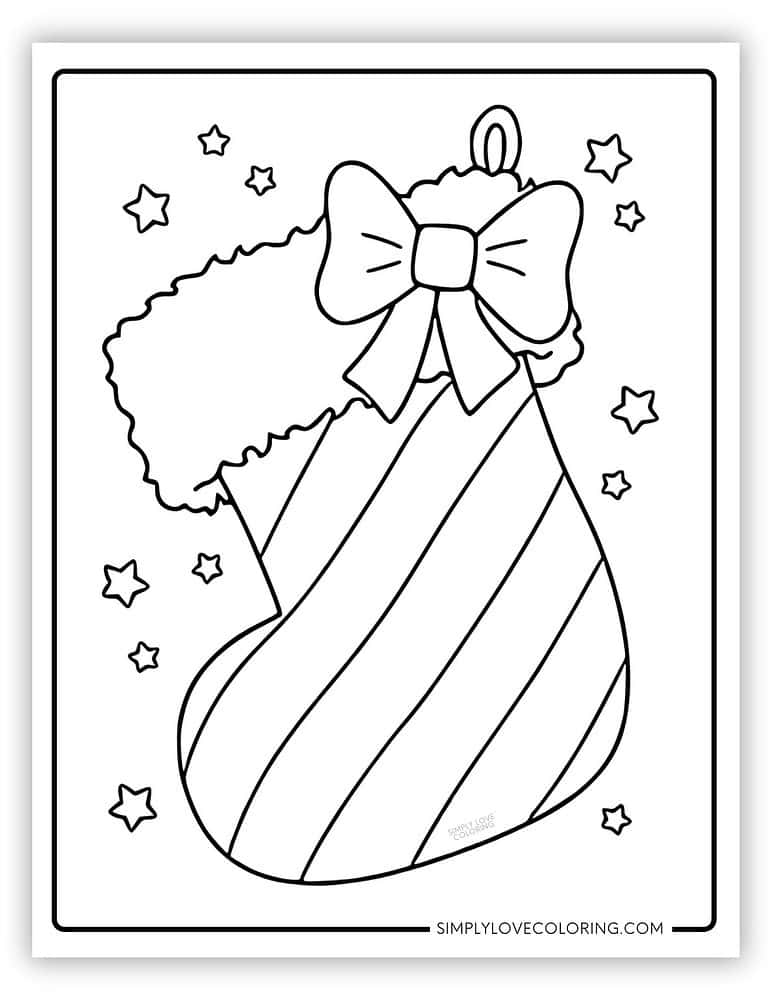 Christmas Stocking Coloring Pages (Free PDF Printables) - Simply Love ...