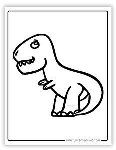 T Rex Coloring Pages (Free PDF Printables) - Simply Love Coloring