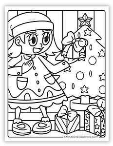 Christmas Tree Coloring Pages (Free PDF Printables) - Simply Love Coloring