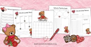 February Planner Printables (Free PDF Downloads) - Simply Love Coloring