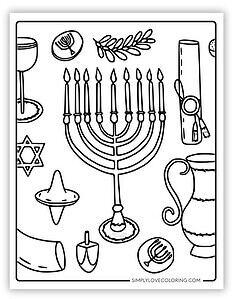 Hanukkah Coloring Pages (Free PDF Printables) - Simply Love Coloring