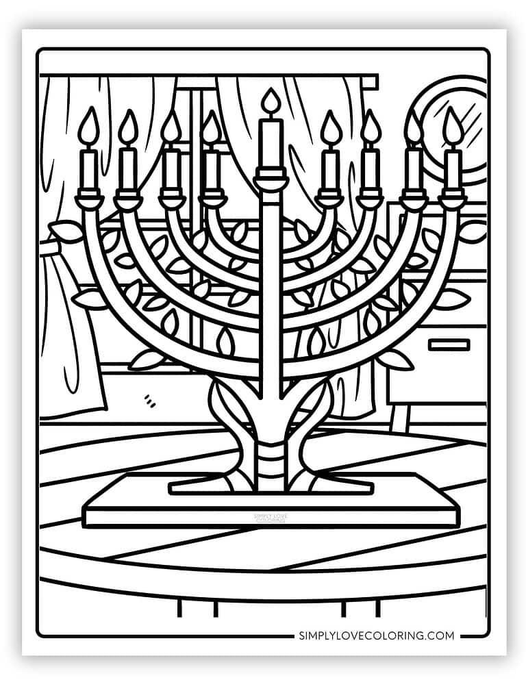 Hanukkah Coloring Pages (Free PDF Printables) - Simply Love Coloring