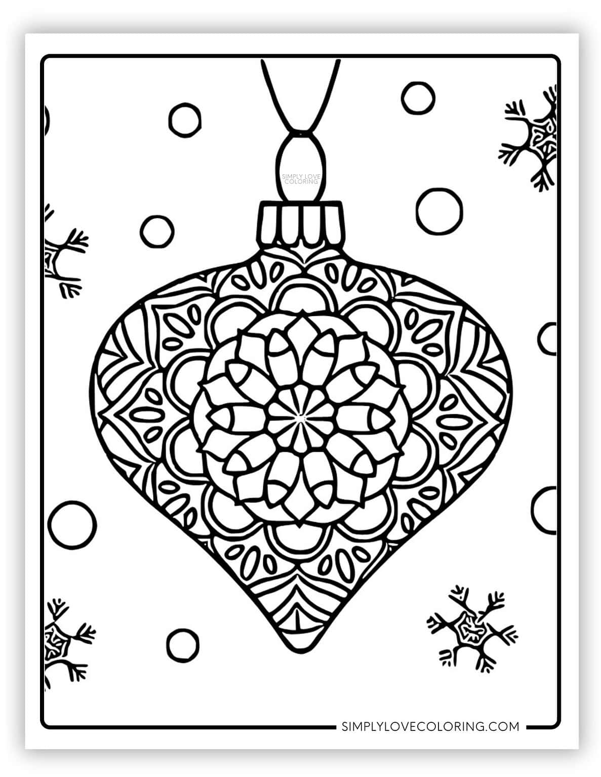 Christmas Ornament Coloring Pages (Free PDF Printables) - Simply Love ...
