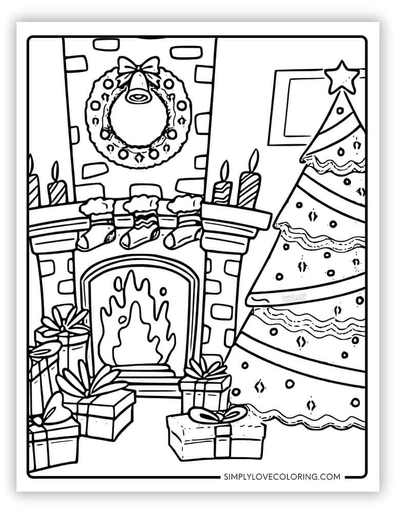 Christmas Tree Coloring Pages (Free PDF Printables) - Simply Love Coloring