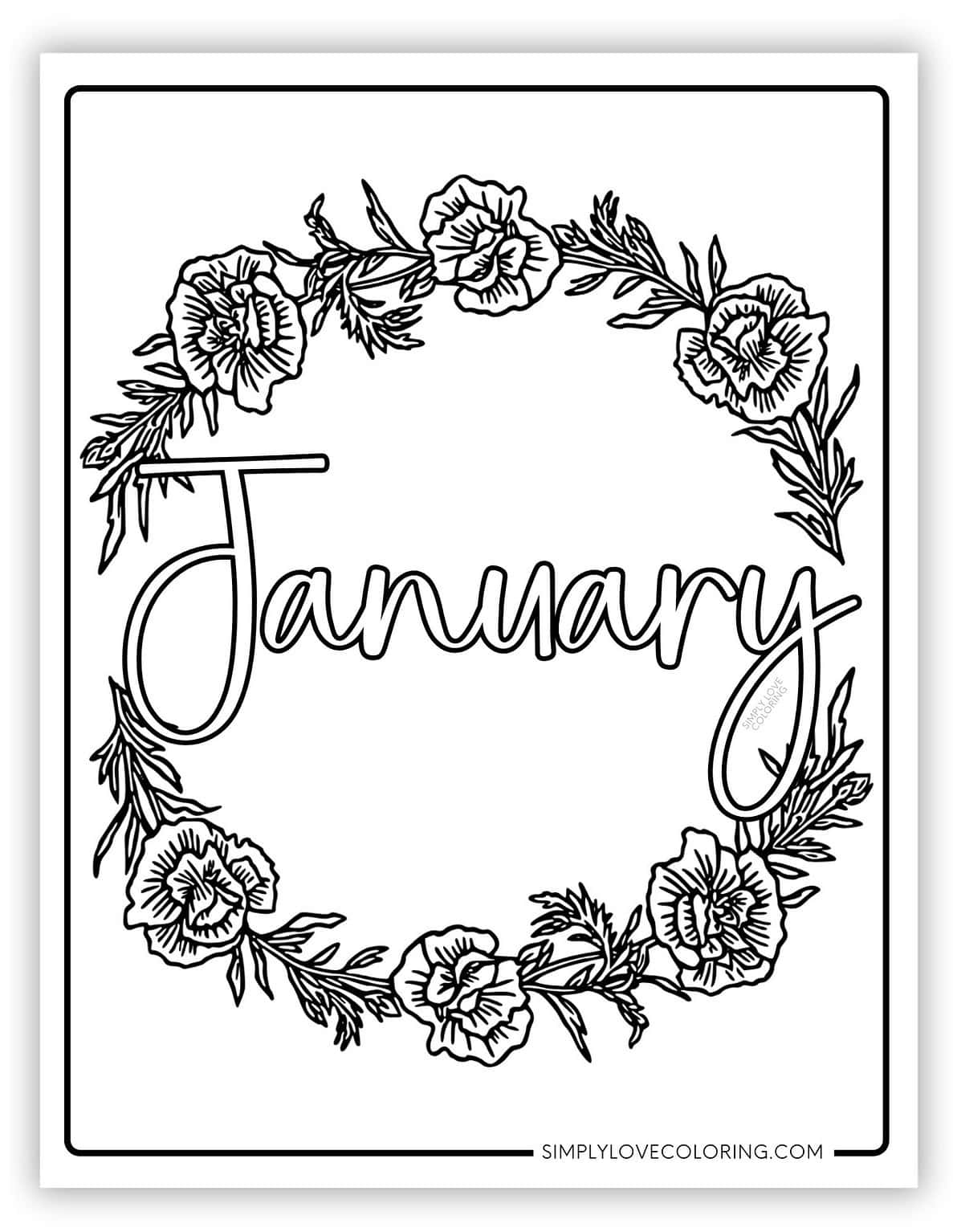 January Coloring Pages (Free PDF Printables) - Simply Love Coloring