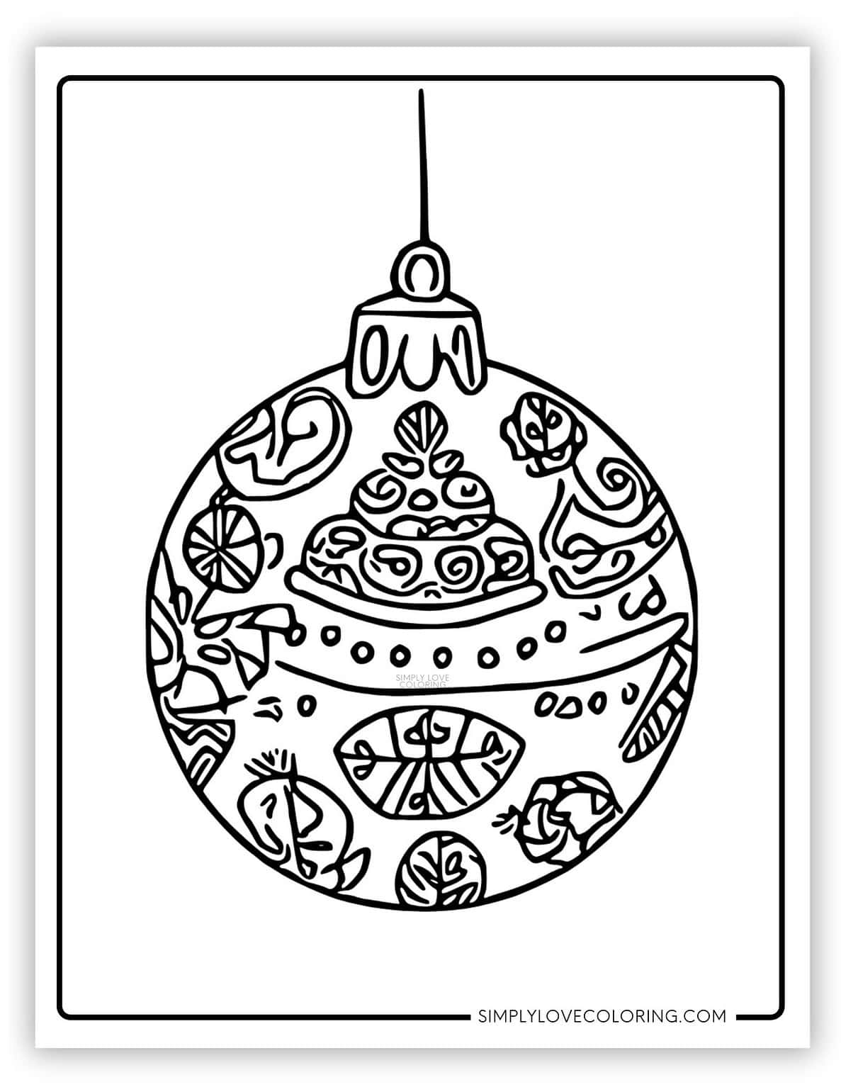 Christmas Ornament Coloring Pages (Free PDF Printables) - Simply Love ...