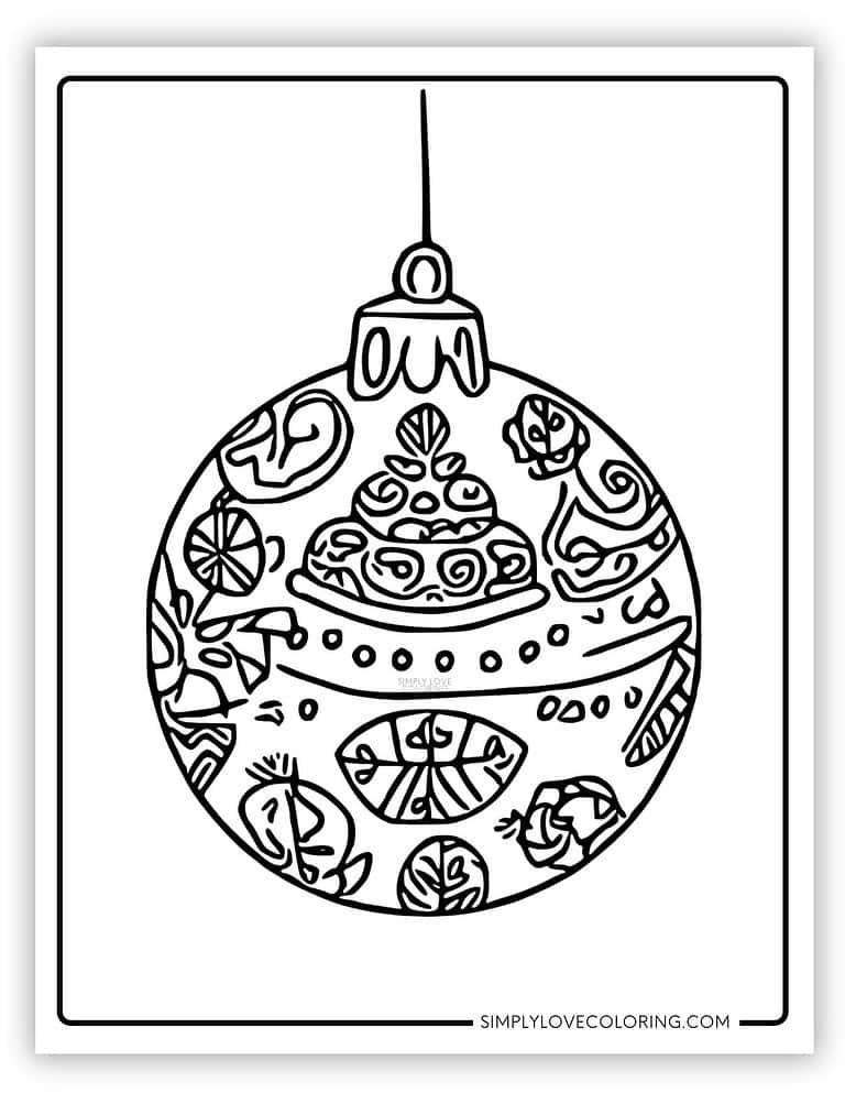 Christmas Ornament Coloring Pages (Free PDF Printables) - Simply Love ...