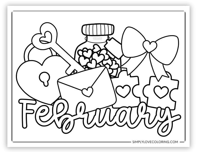 February Coloring Pages (Free PDF Printables) - Simply Love Coloring