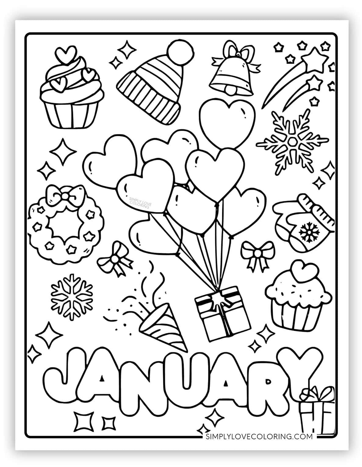 January Coloring Pages (Free PDF Printables) - Simply Love Coloring