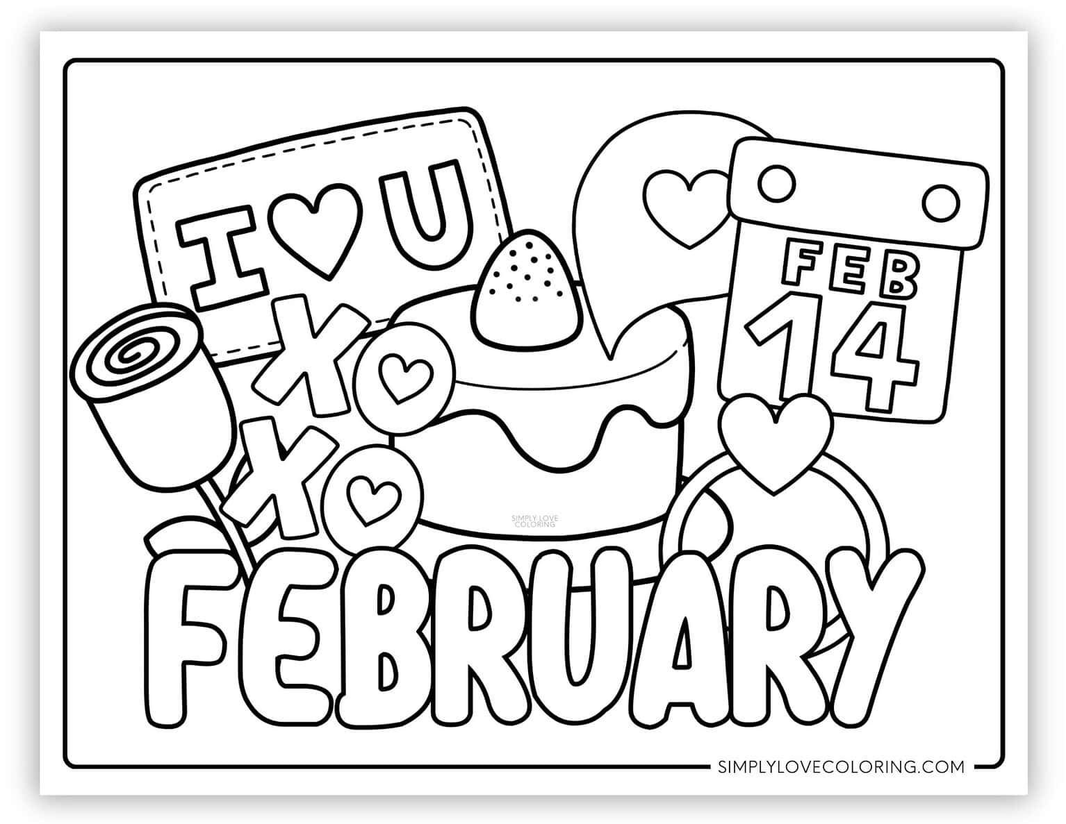 February Coloring Pages (Free PDF Printables) - Simply Love Coloring
