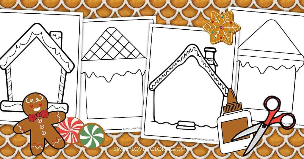 Gingerbread House Templates (Free PDF Printables) - Simply Love Coloring