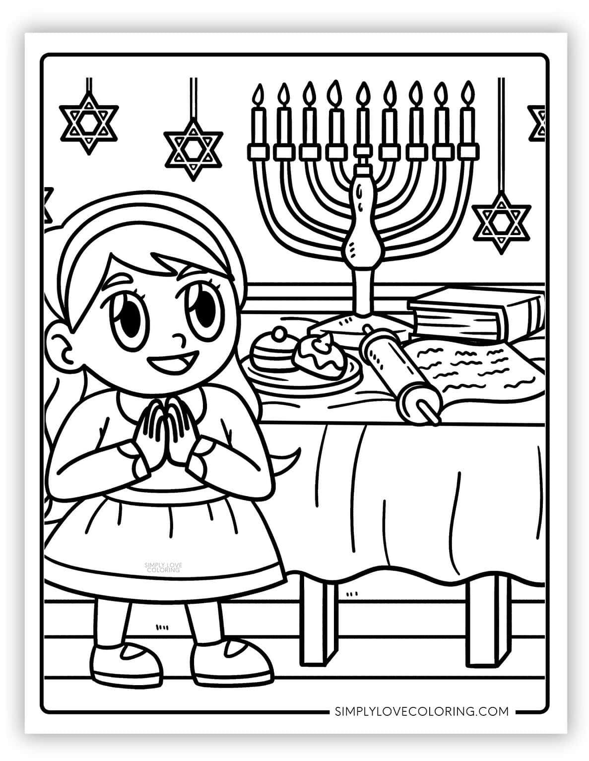 Hanukkah Coloring Pages (Free PDF Printables) - Simply Love Coloring
