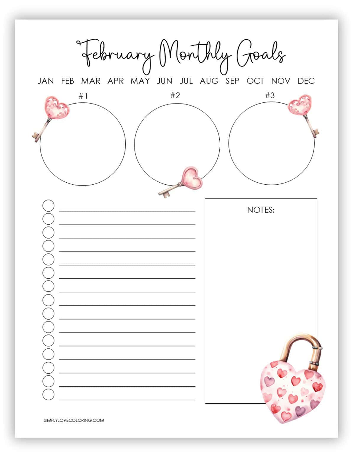February Planner Printables (Free PDF Downloads) - Simply Love Coloring