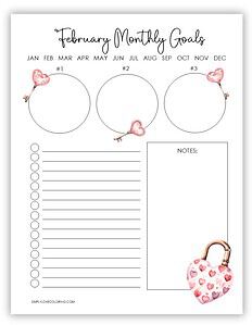 February Planner Printables (Free PDF Downloads) - Simply Love Coloring