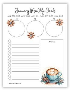 January Planner Calendar Printables (Free PDF Downloads) - Simply Love ...