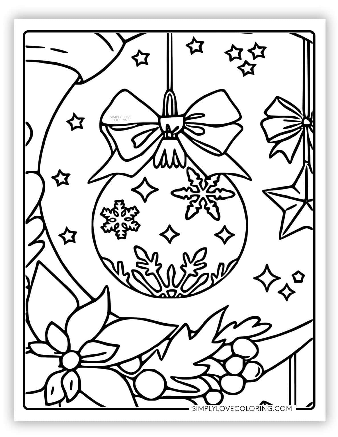 Christmas Ornament Coloring Pages (Free PDF Printables) - Simply Love ...