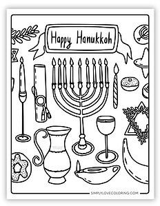 Hanukkah Coloring Pages (Free PDF Printables) - Simply Love Coloring