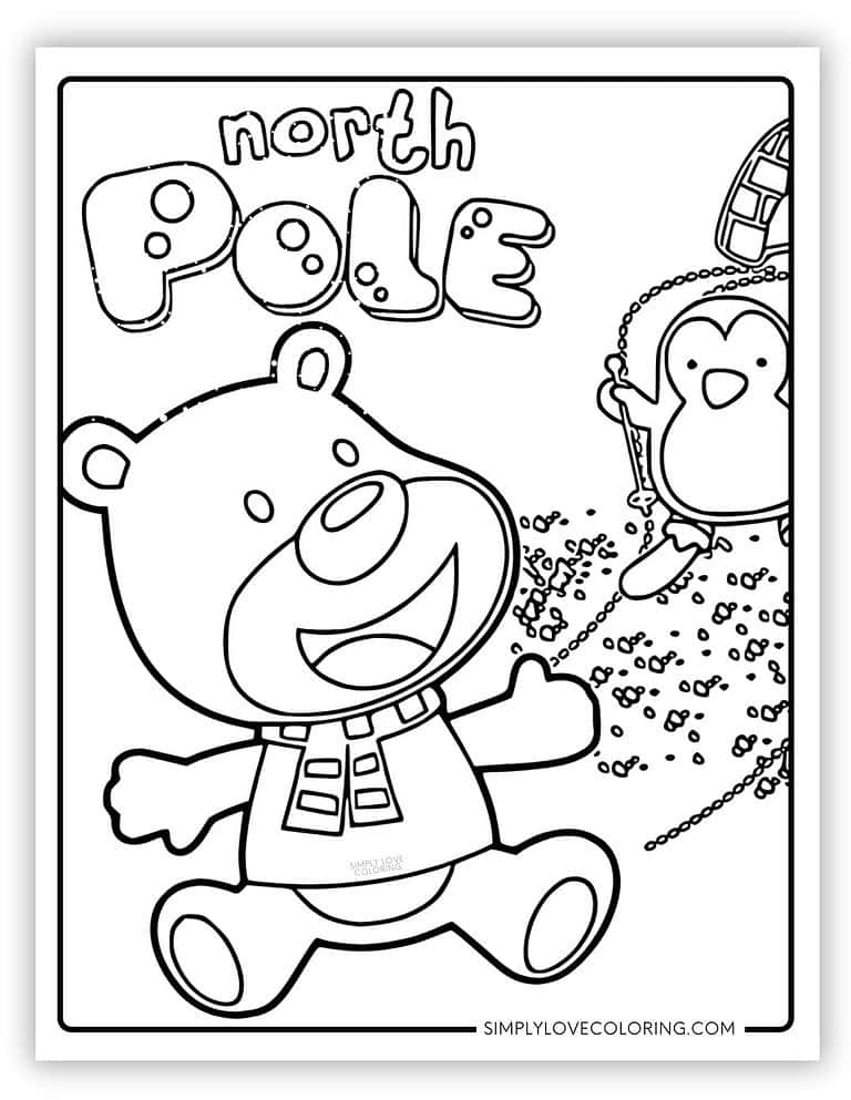 North Pole Coloring Pages (Free PDF Printables) - Simply Love Coloring