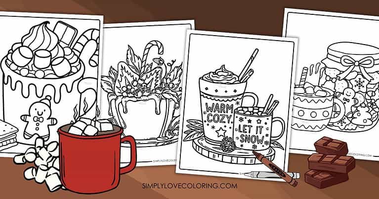 Hot Chocolate Coloring Pages (Free PDF Printables) - Simply Love Coloring