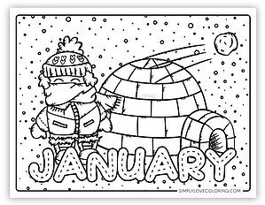 January Coloring Pages (Free PDF Printables) - Simply Love Coloring