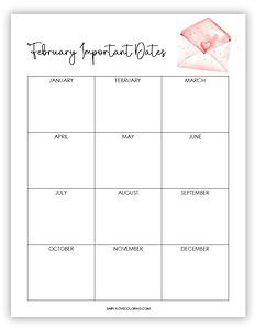 February Planner Printables (Free PDF Downloads) - Simply Love Coloring