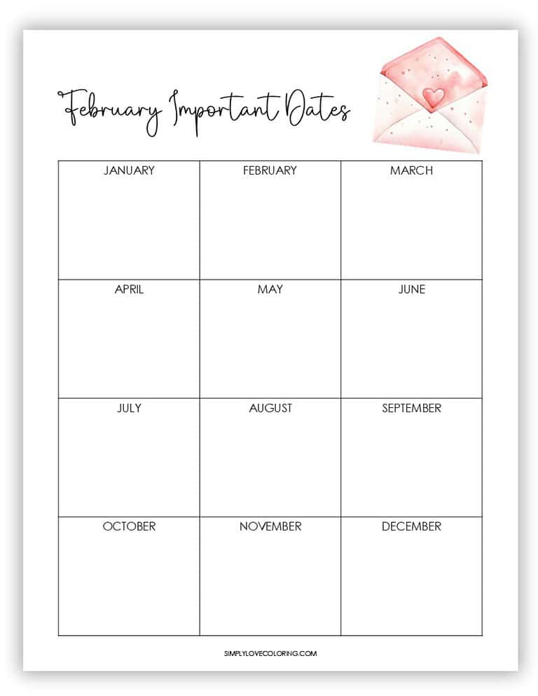 February Planner Printables (Free PDF Downloads) - Simply Love Coloring