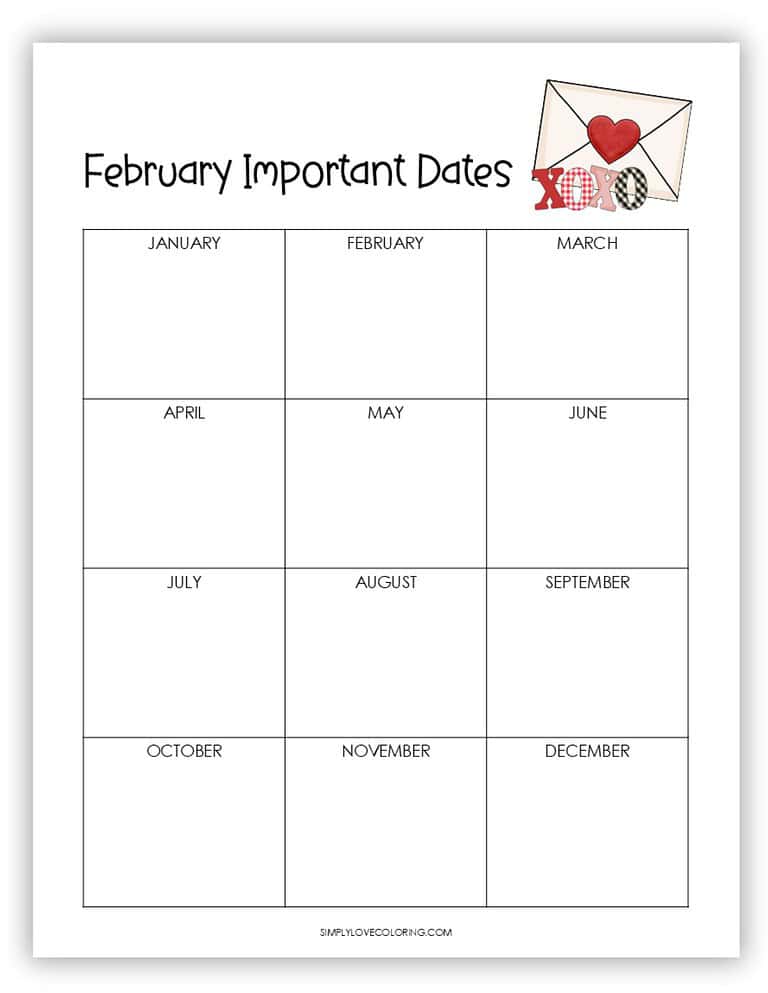 February Planner Printables (Free PDF Downloads) - Simply Love Coloring
