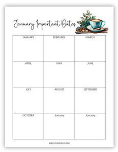 January Planner Calendar Printables (Free PDF Downloads) - Simply Love ...
