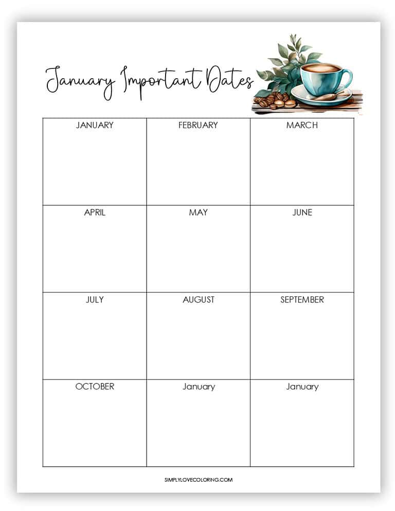 January Planner Calendar Printables (Free PDF Downloads) - Simply Love ...