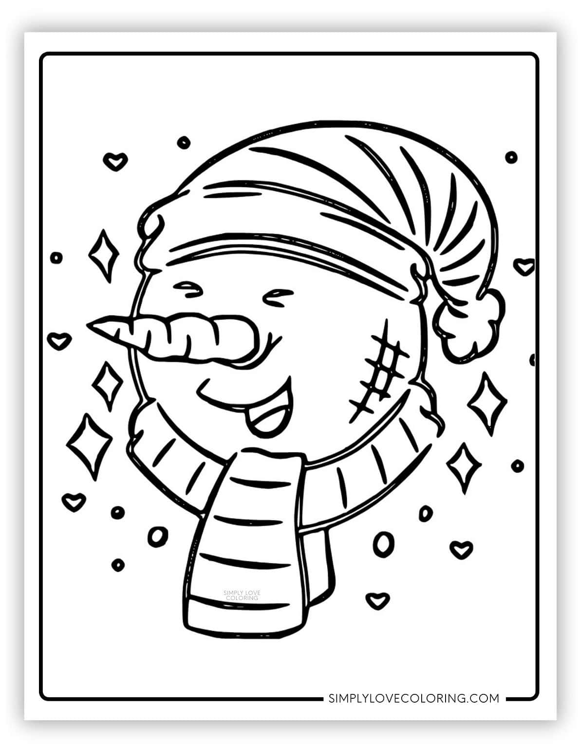 Snowman Coloring Pages (Free PDF Printables) - Simply Love Coloring