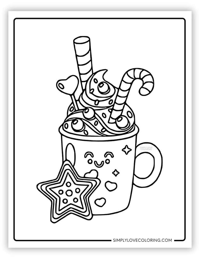Hot Chocolate Coloring Pages (Free PDF Printables) - Simply Love Coloring