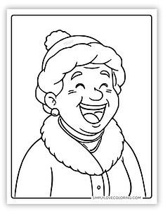 Mrs Claus Coloring Pages (Free PDF Printables) - Simply Love Coloring