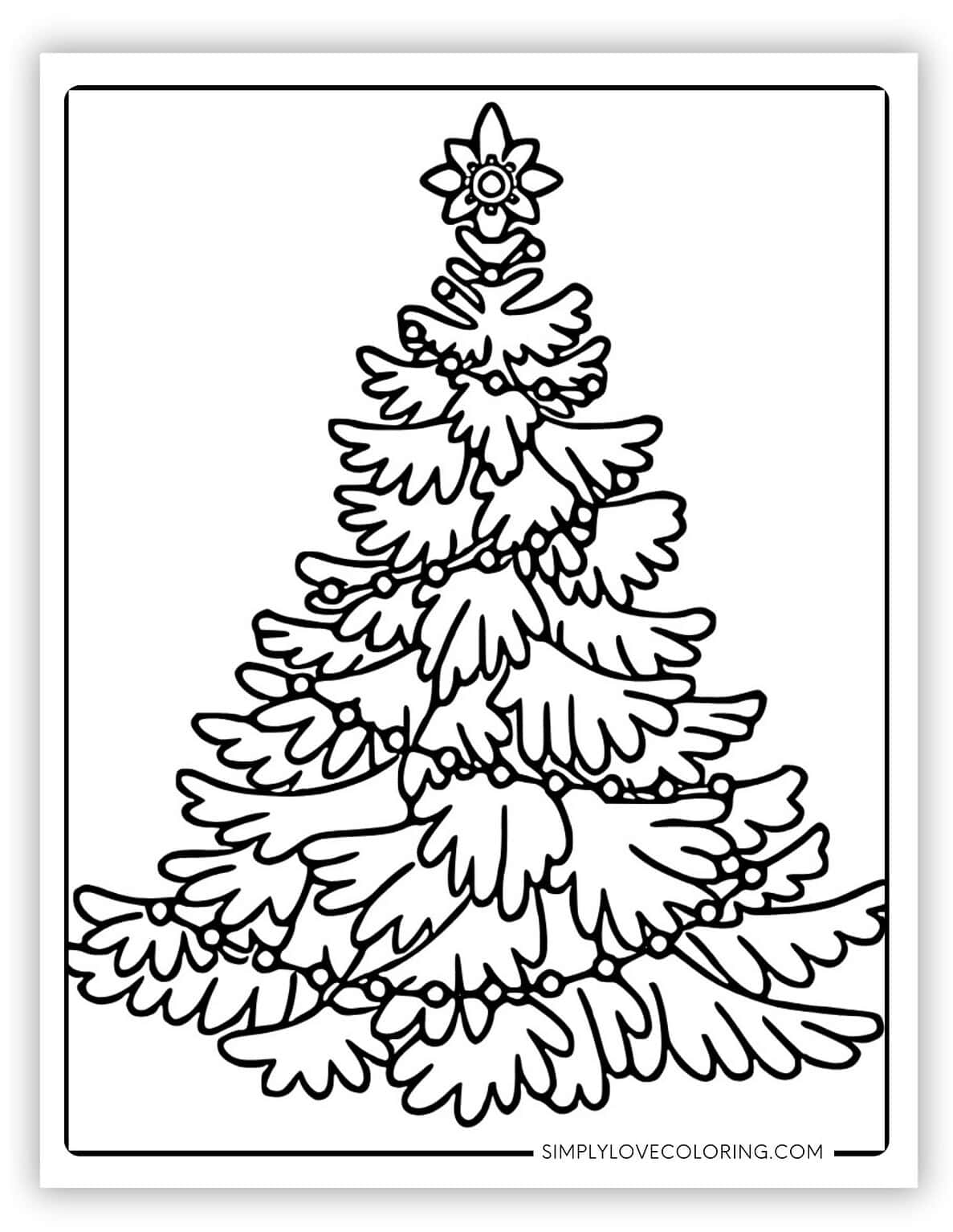 Christmas Tree Coloring Pages (Free PDF Printables) - Simply Love Coloring