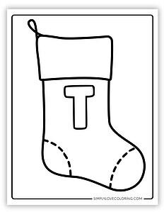 Alphabet Christmas Stocking Coloring Pages (Free PDF Printables ...