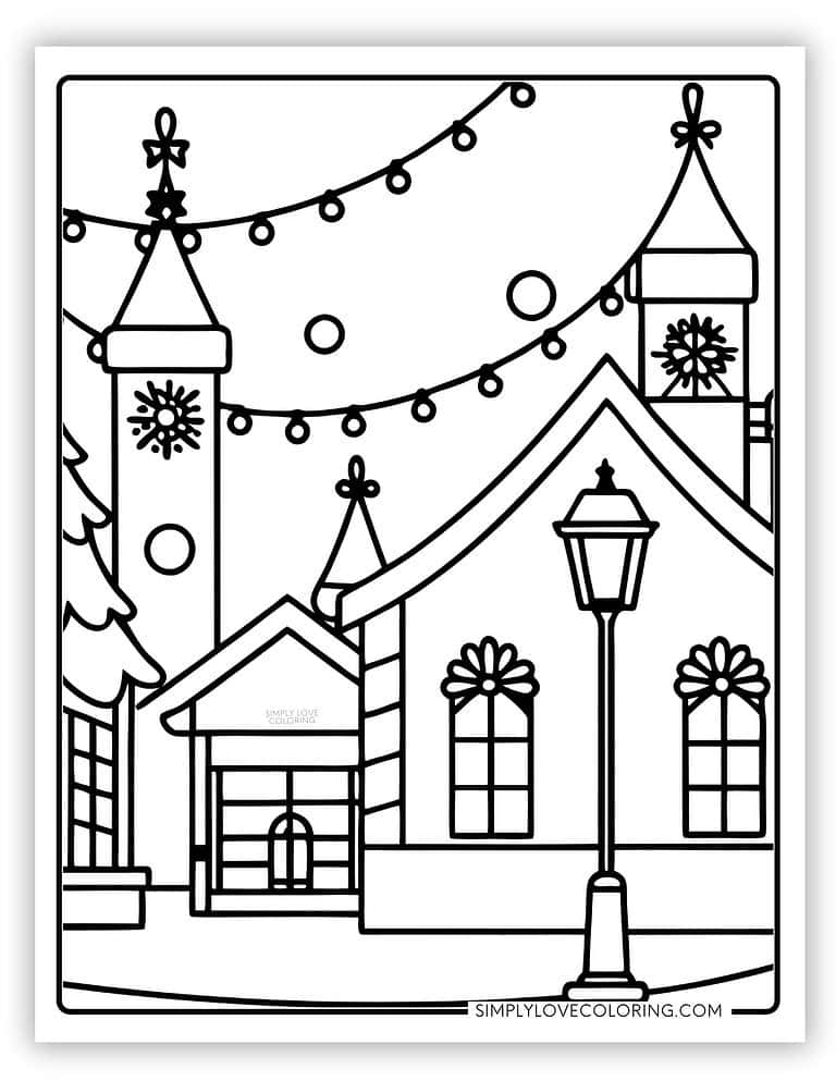Christmas Lights Coloring Pages (Free PDF Printables) - Simply Love ...