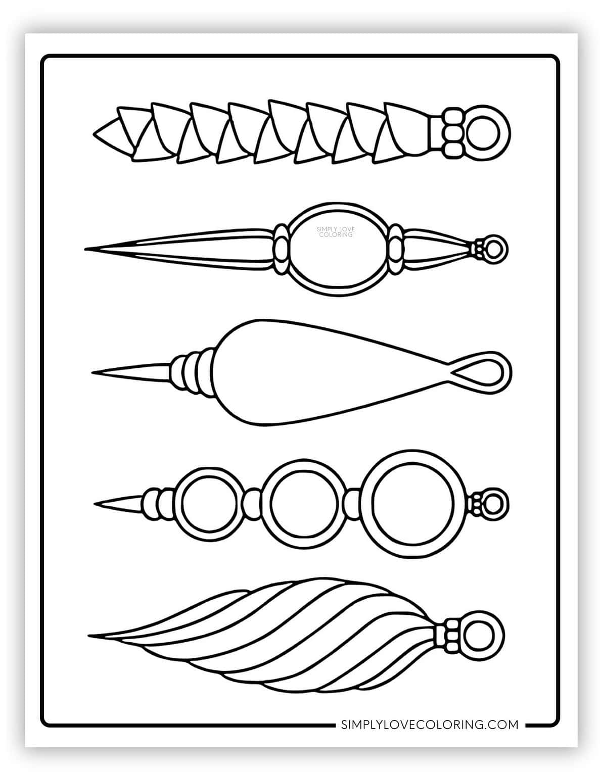 Christmas Ornament Coloring Pages (Free PDF Printables) - Simply Love ...