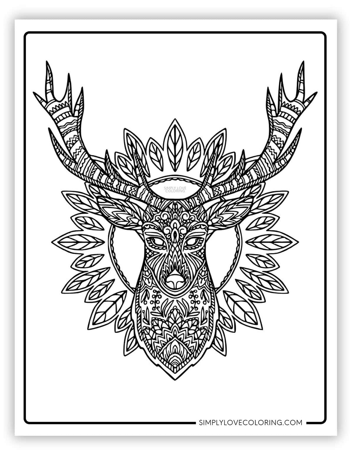 Reindeer Coloring Pages (Free PDF Printables) - Simply Love Coloring