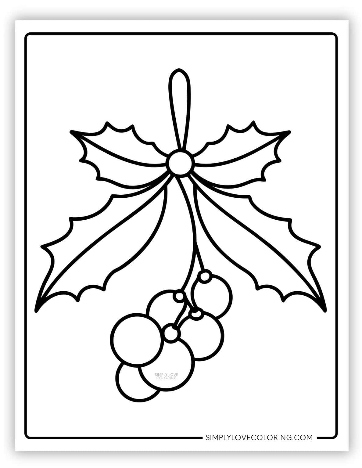 Mistletoe Coloring Pages (Free PDF Printables) - Simply Love Coloring