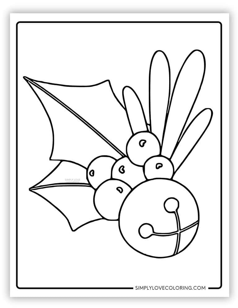 Mistletoe Coloring Pages (Free PDF Printables) - Simply Love Coloring