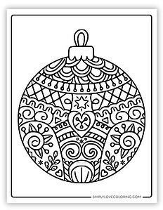 Christmas Mandala Coloring Pages (Free PDF Printables) - Simply Love ...