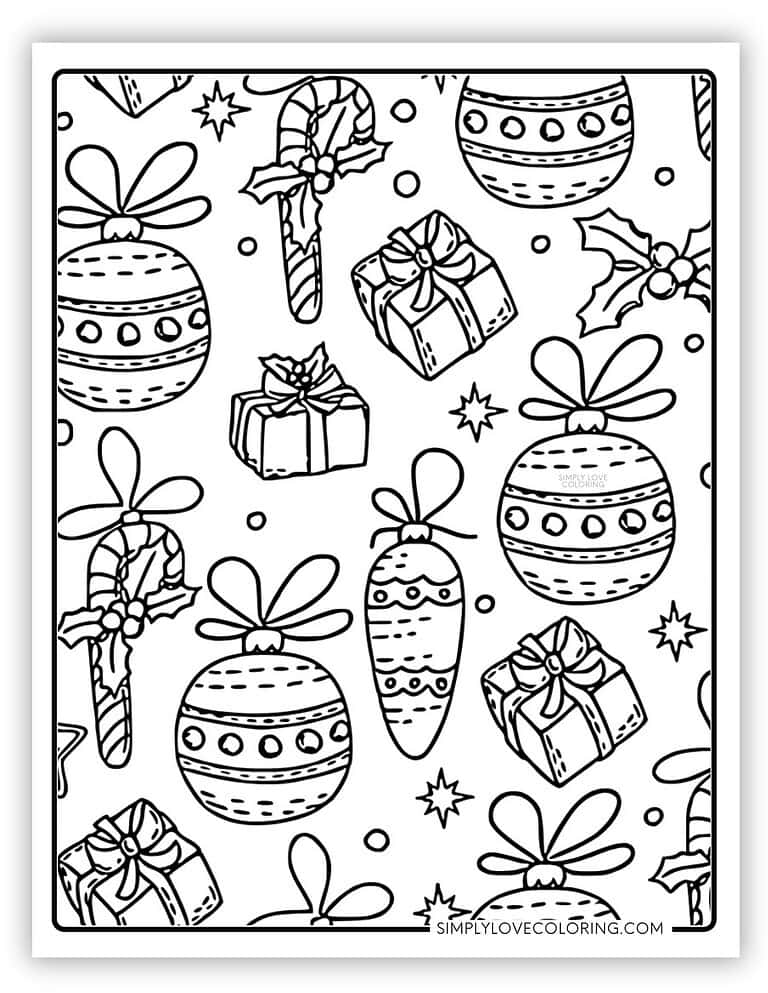 Christmas Ornament Coloring Pages (Free PDF Printables) - Simply Love ...
