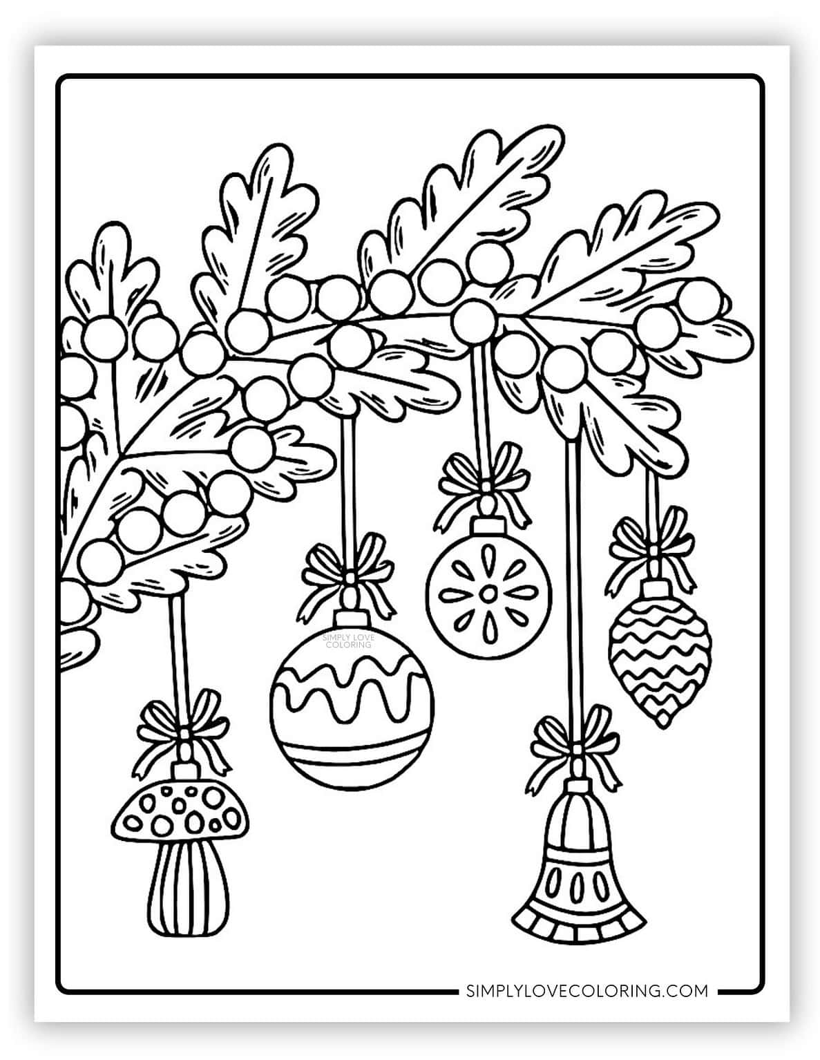 Mistletoe Coloring Pages (Free PDF Printables) - Simply Love Coloring