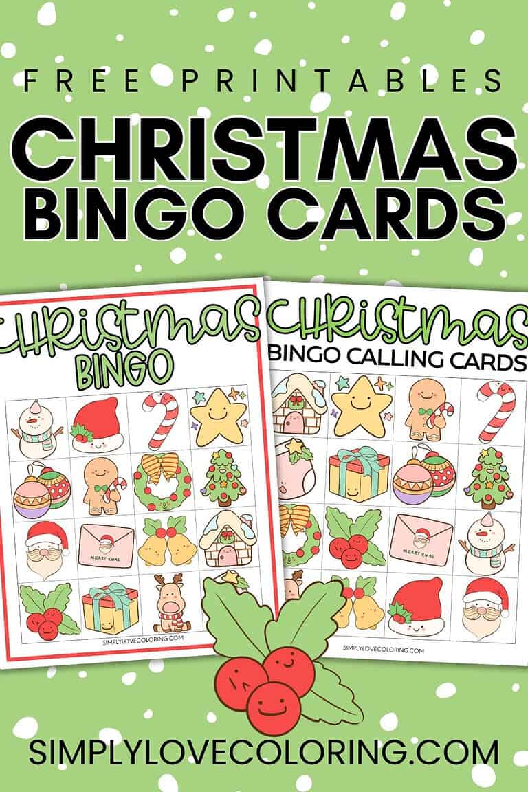 Christmas Bingo Cards (Free PDF Downloads) - Simply Love Coloring