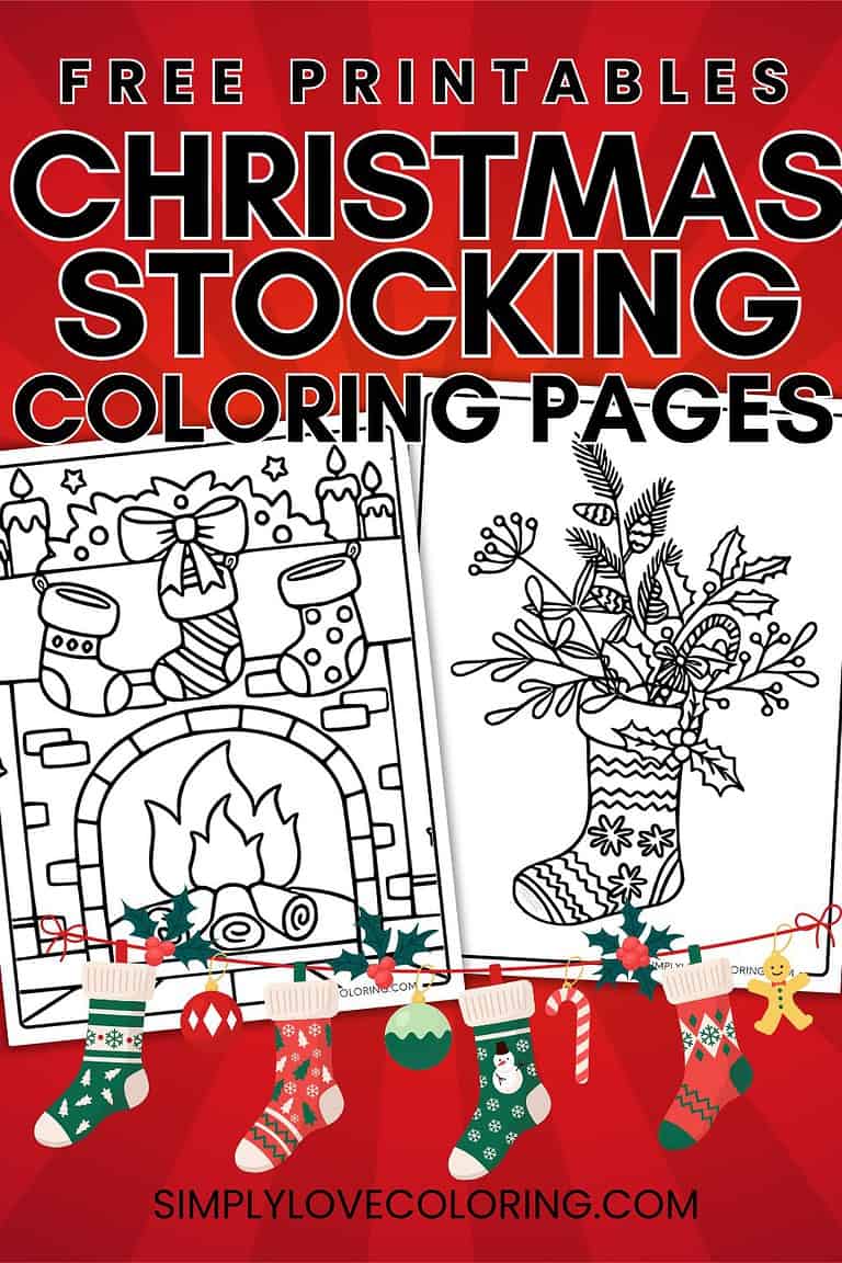 Christmas Stocking Coloring Pages (Free PDF Printables) - Simply Love ...