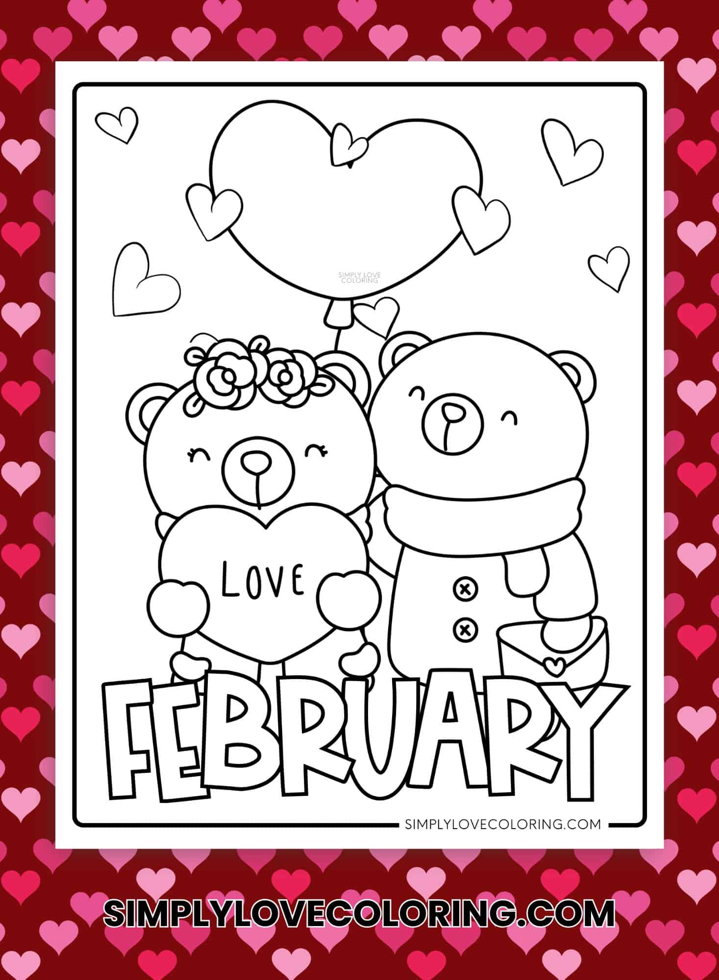 February Coloring Pages (Free PDF Printables) - Simply Love Coloring