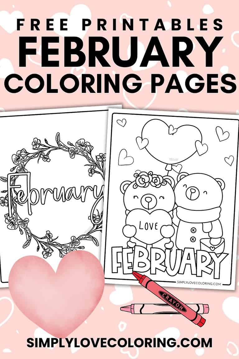 February Coloring Pages (Free PDF Printables) - Simply Love Coloring